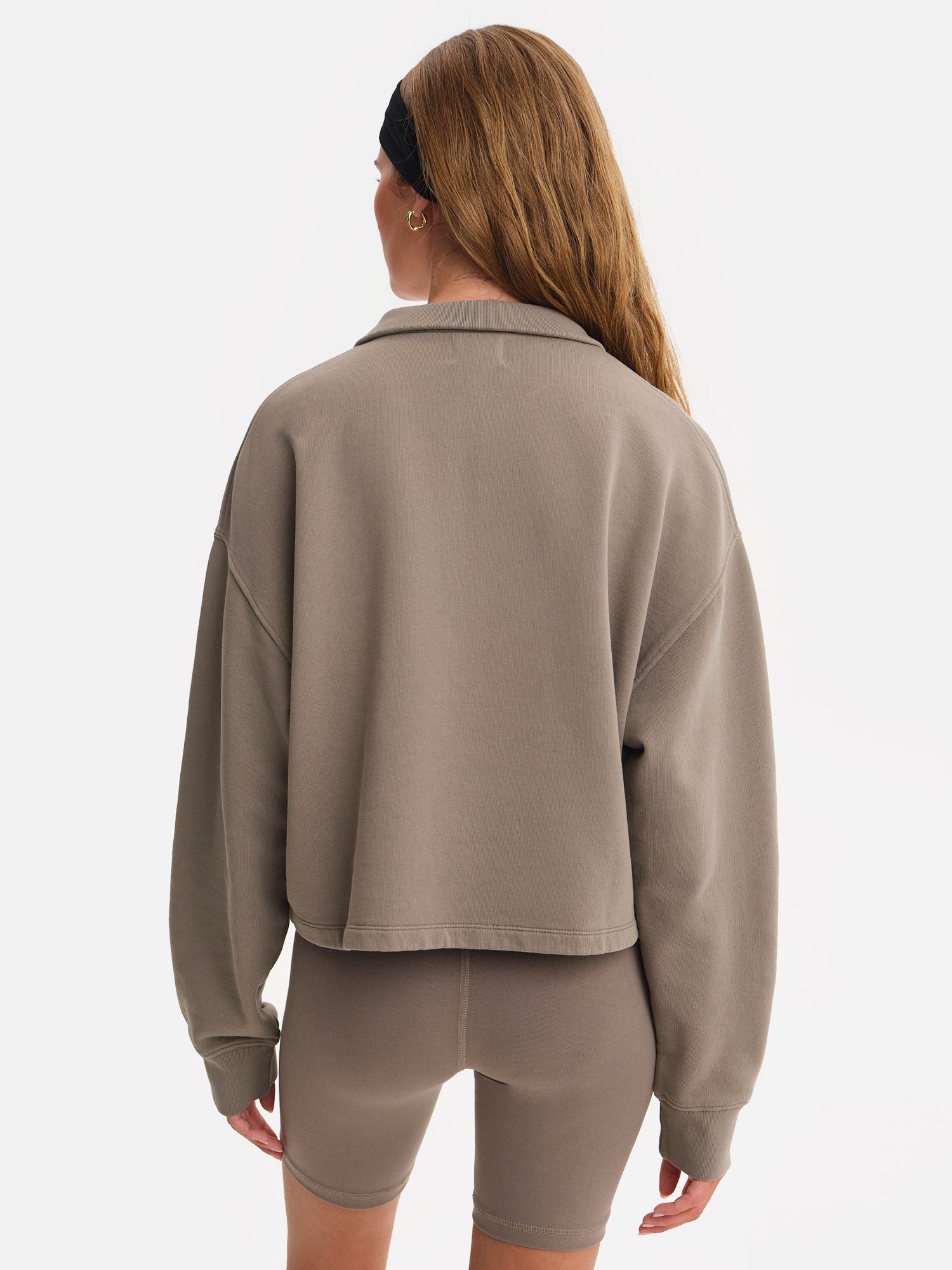 Organic Fleece Cropped Half-Zip Sweatshirt – MATE the Label