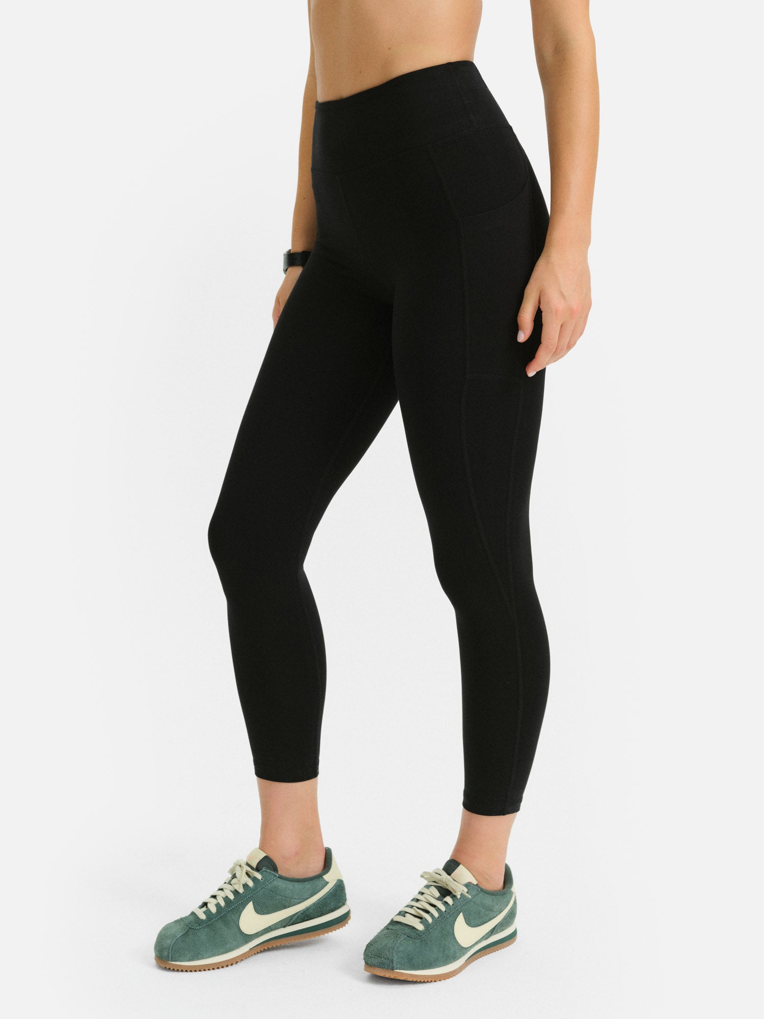 Organic Stretch Midi Legging with Pockets – MATE the Label